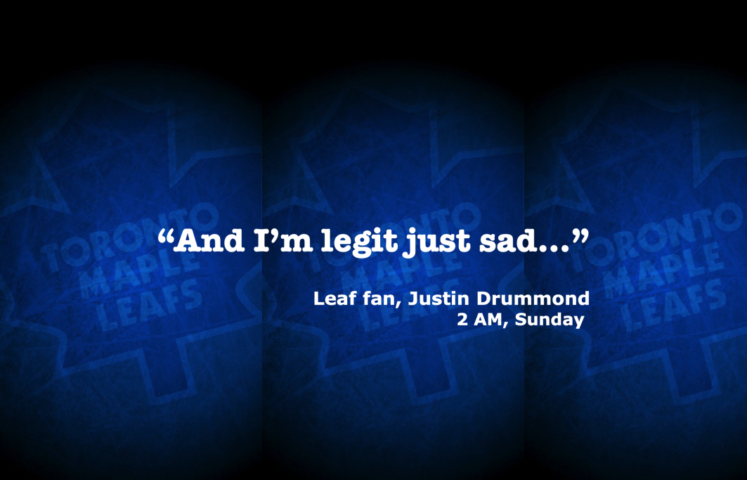 Is sadness enough?: The Leafs Lose in the First Round… again – The Left ...